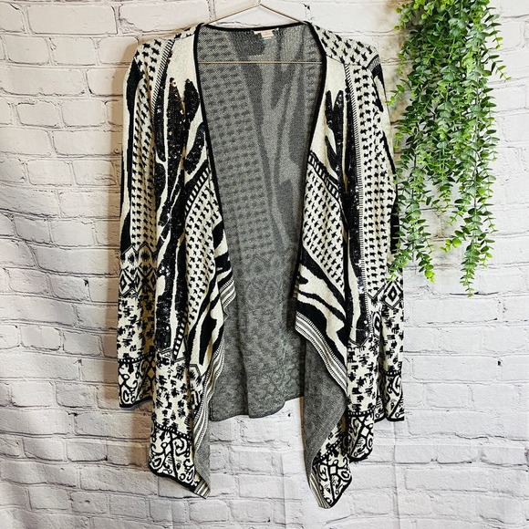 Chico's | Sweaters | Chicos Sweater Zebra Jacquard Katie Cardigan ...